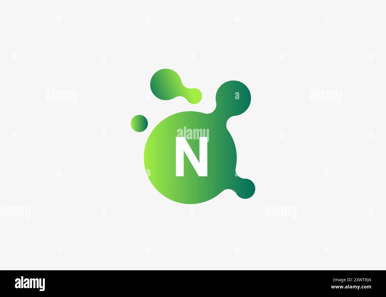Logo Molecule particle Letter N, Science, Bio and Chemical logo ...