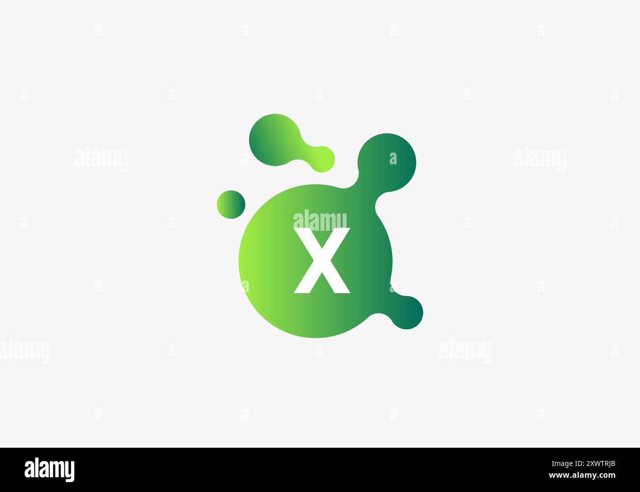Logo Molecule particle Letter X, Science, Bio and Chemical logo ...