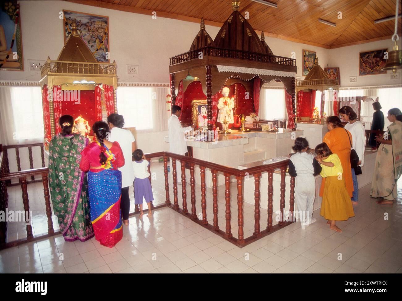 Indian people praying at Shree Jalaram Aradhana Temple, Nakuru, Kenya ...
