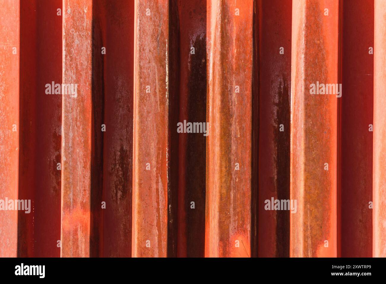 striped metal door texture in red color with striped patterns Stock ...