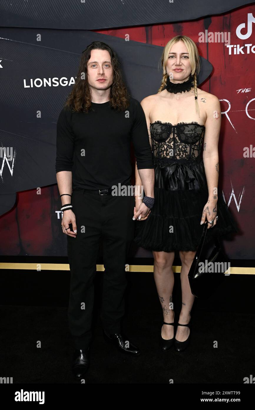 Rory Culkin, left, and Katelin Arizmendi attend "The Crow" world ...