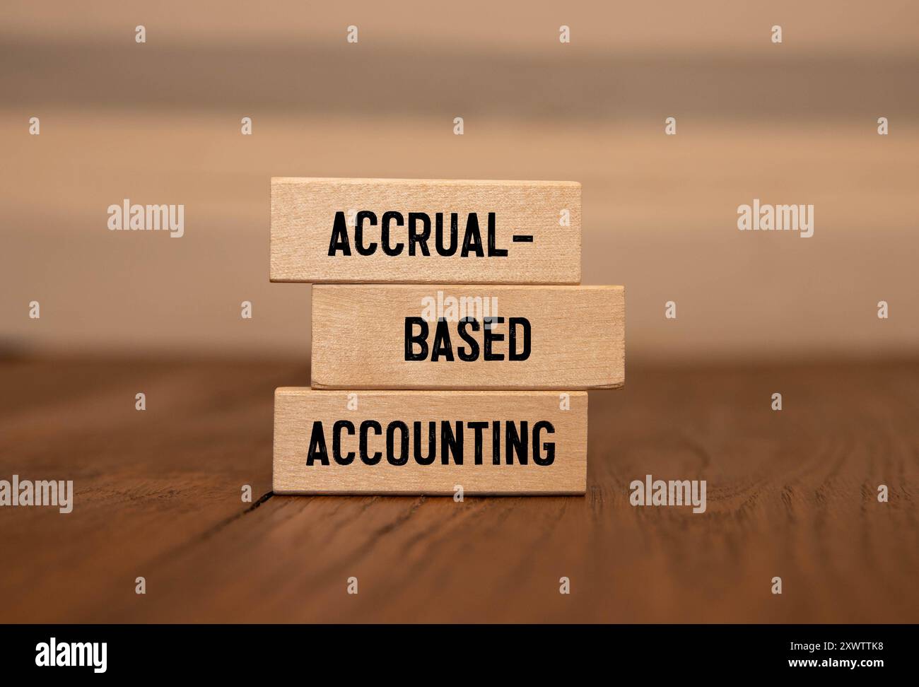 Business Term. wood blocks and Accrual-Based Accounting lettering Stock ...