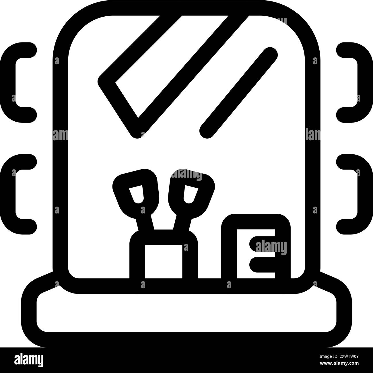 This icon represents a claw machine, a popular arcade game where ...