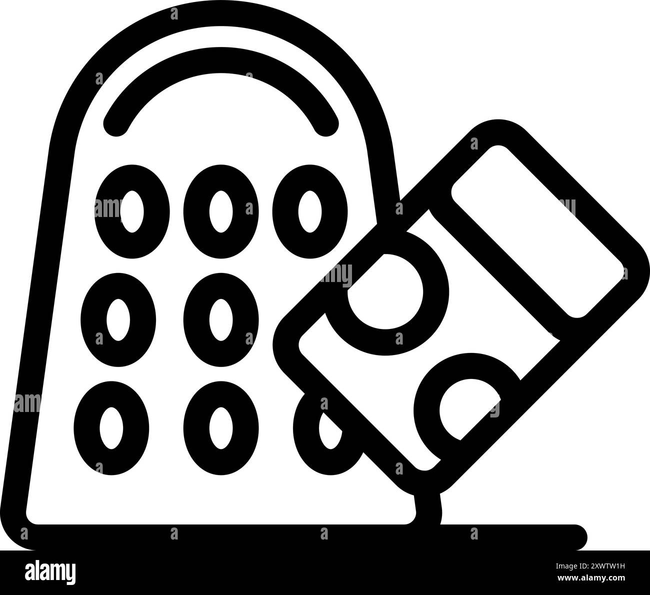 Simple icon of a bus driver punching a ticket with a ticket punching ...