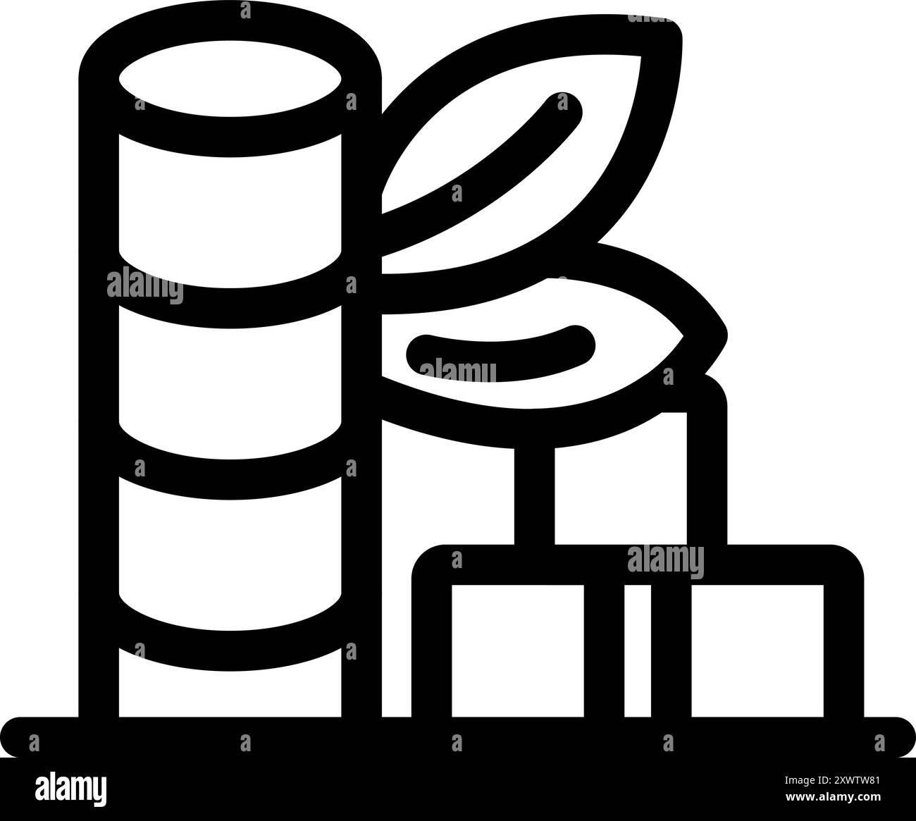 Eco friendly factory processing raw materials into biofuel Stock Vector ...
