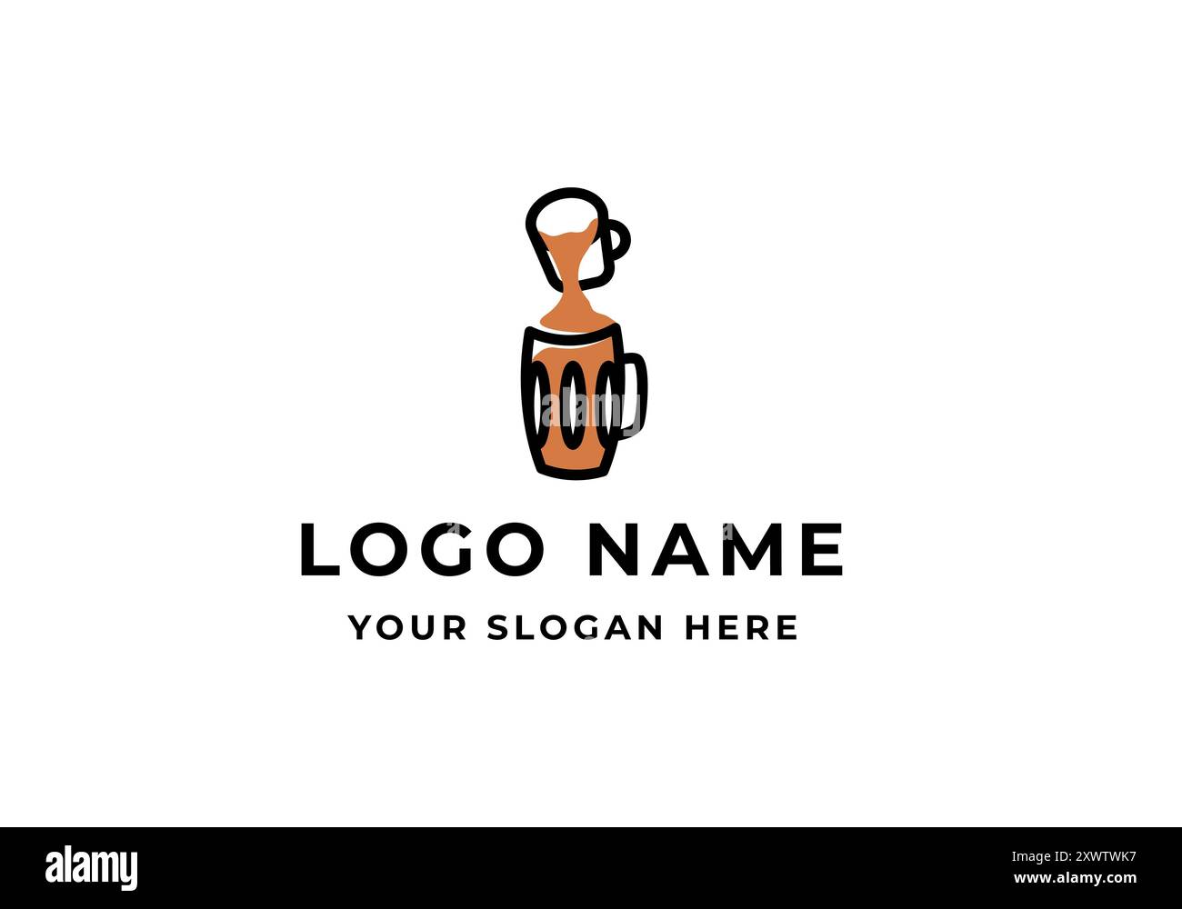 logo tea pouring into glass. Logo drink, beverage. Editable file Stock ...