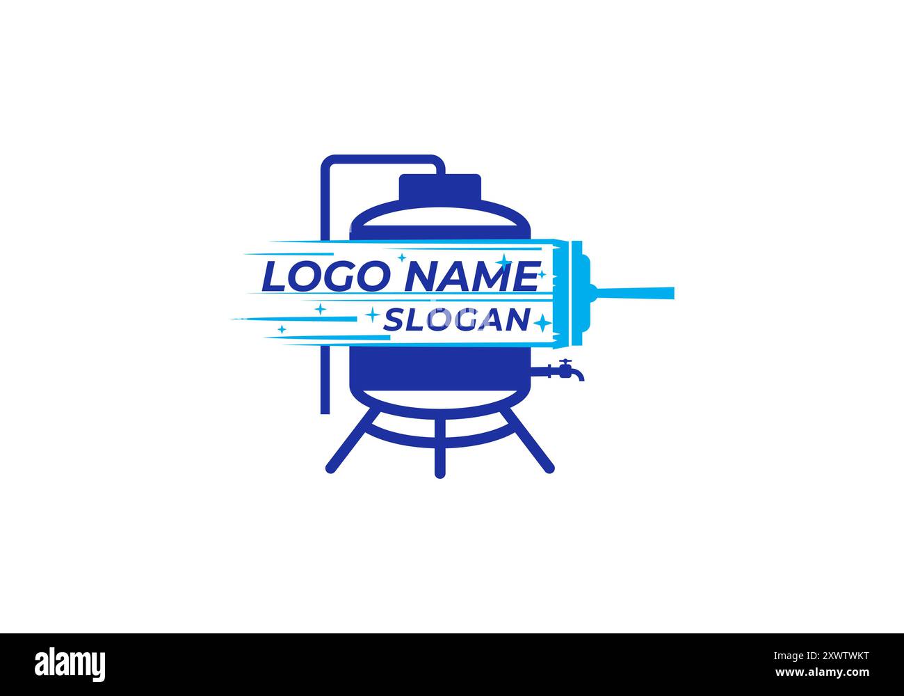Logo water tank with brush swap. Logo Cleaning service, Modern ...