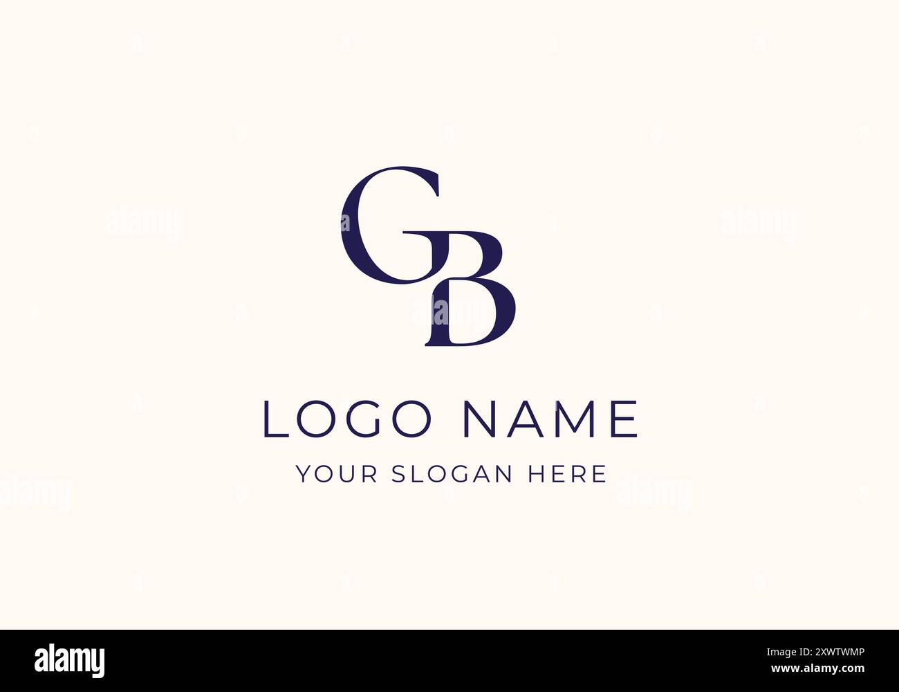 Logo letter G and B connected, logo initial. Editable file Stock Vector ...