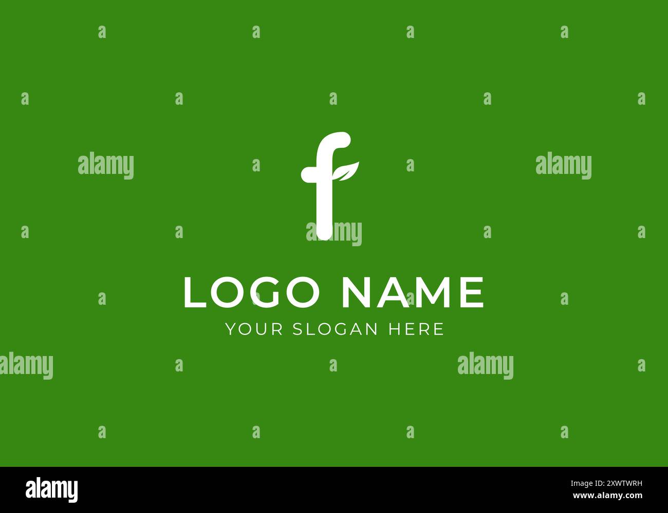 Logo letter F with leaf, Logo Minimalist, Modern, Initial Logo ...