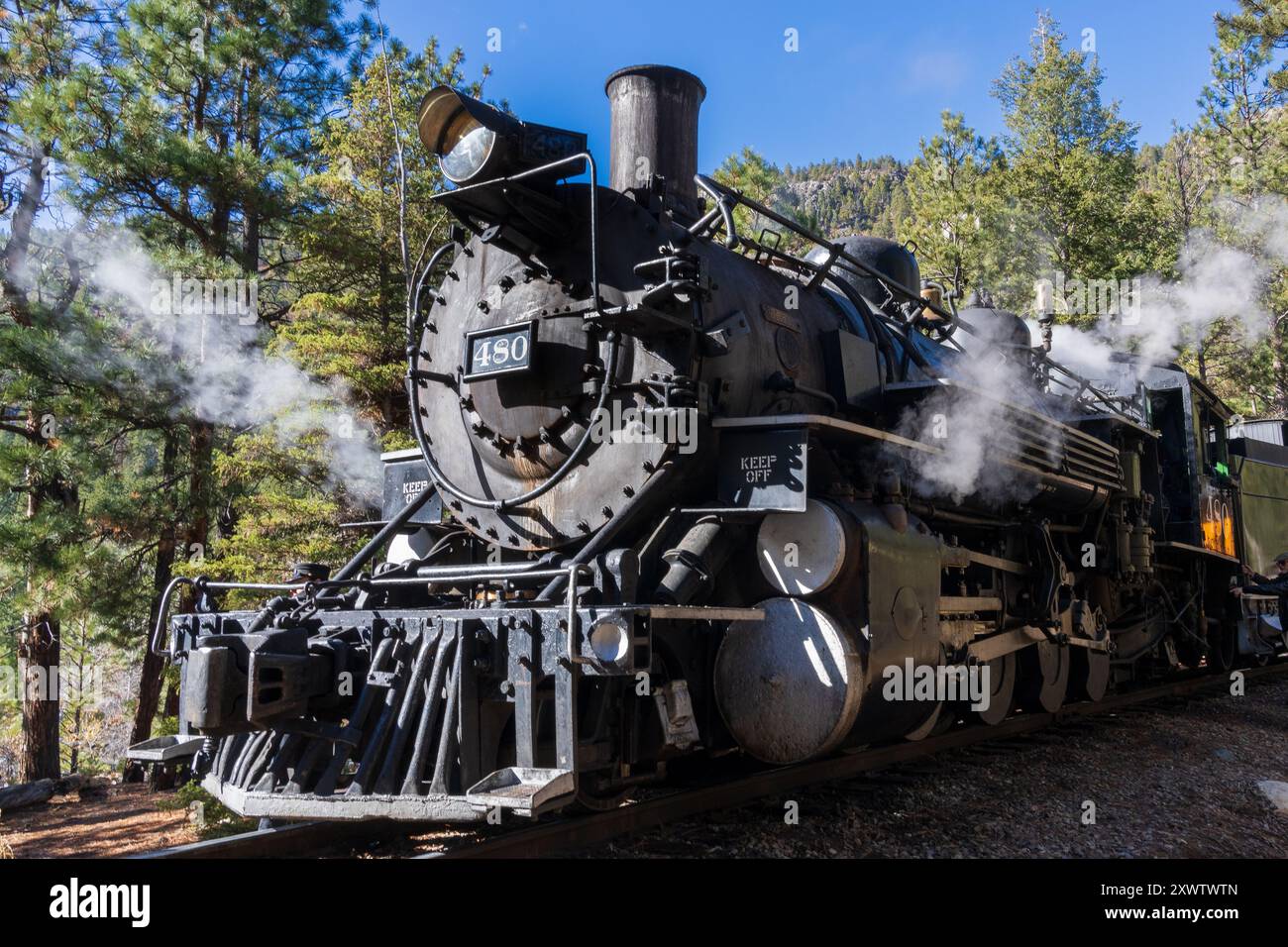 A vintage steam powered locomotive in Colorado Stock Photo - Alamy
