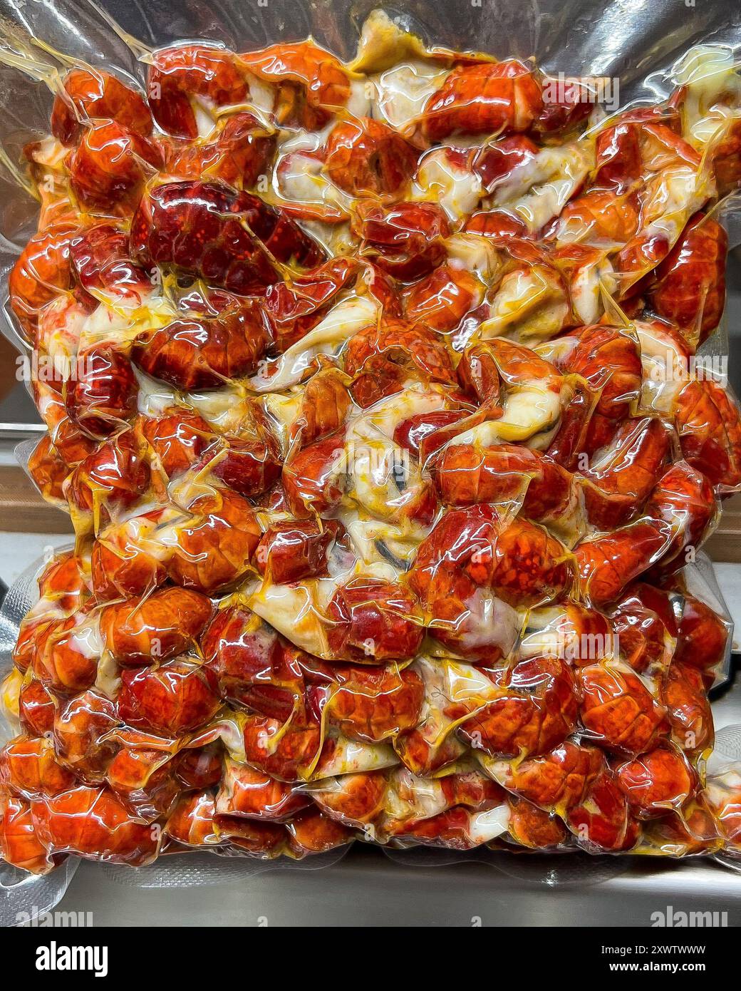 Vacuum Sealed Crawfish Tails Stock Photo - Alamy