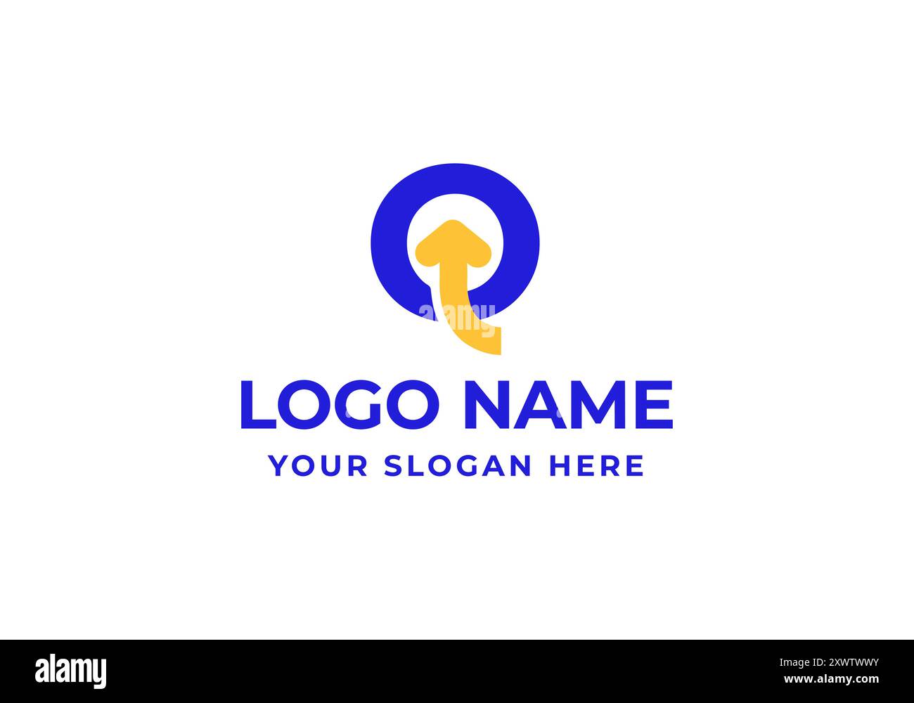 logo letter Q and arrow. Logo modern, business, management. Editable ...