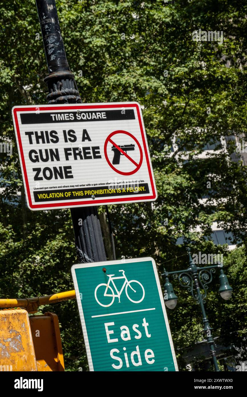 Times Square has been designated as a gun free zone to ensure safety ...