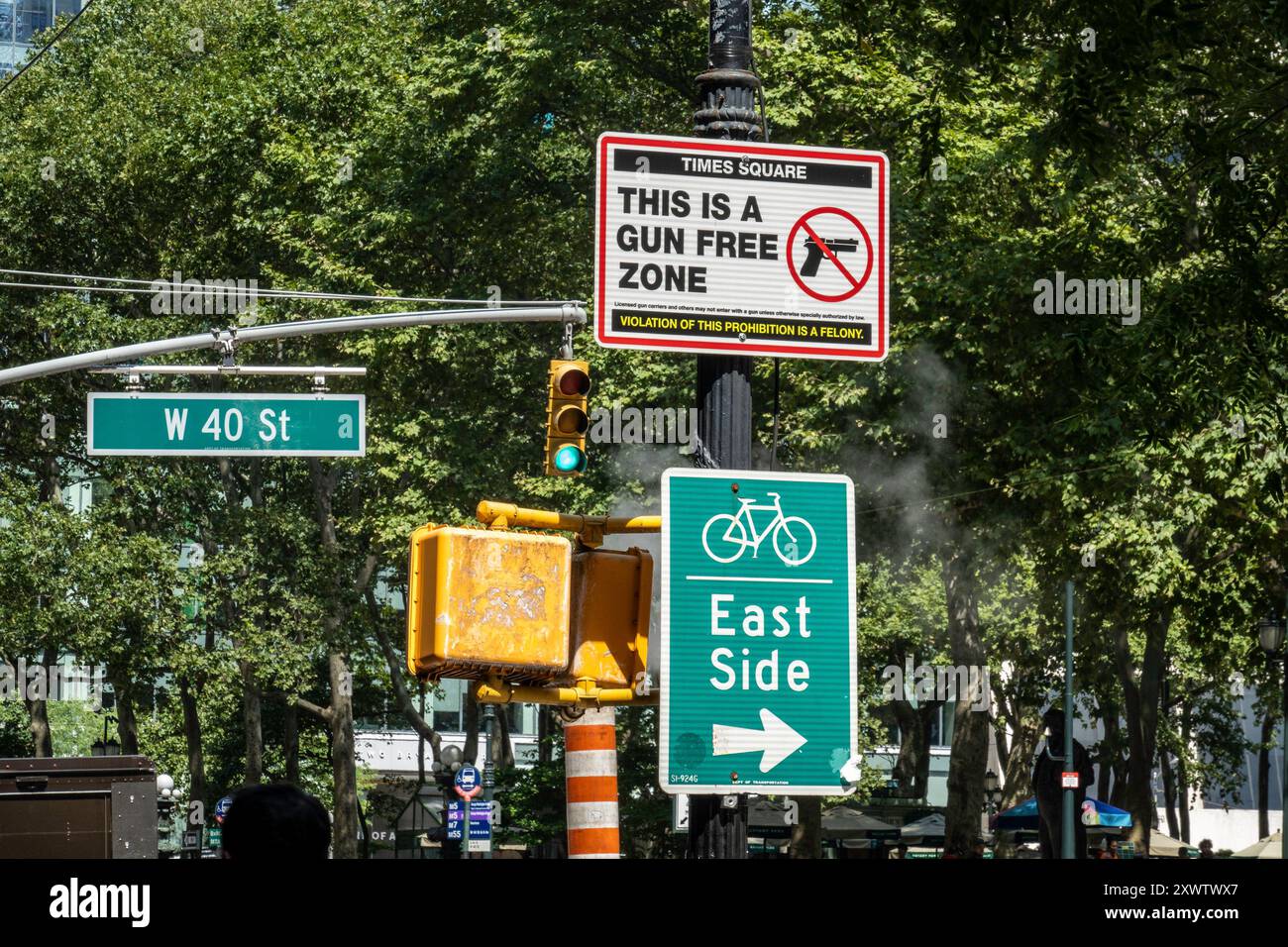 Times Square has been designated as a gun free zone to ensure safety ...