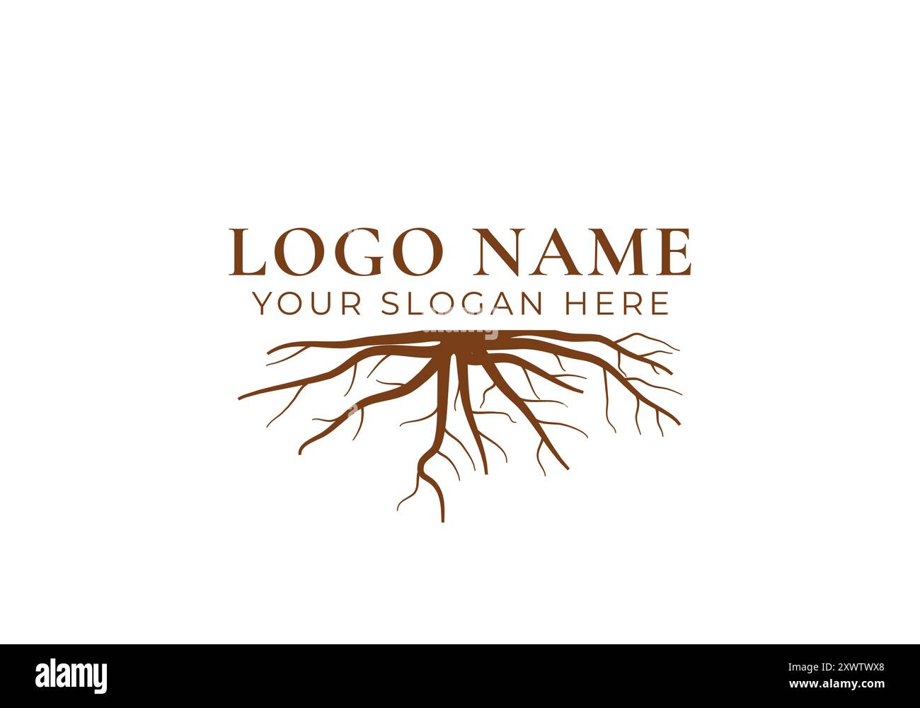 logo ground roots. Logo plant, botanical. Editable file Stock Vector ...