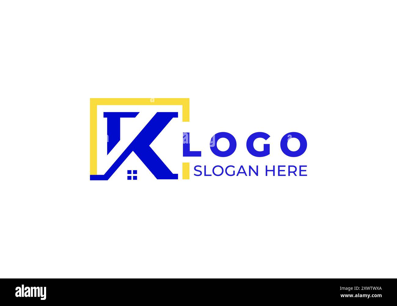 logo letter K home with rectangle shape. Logo architecture, building ...