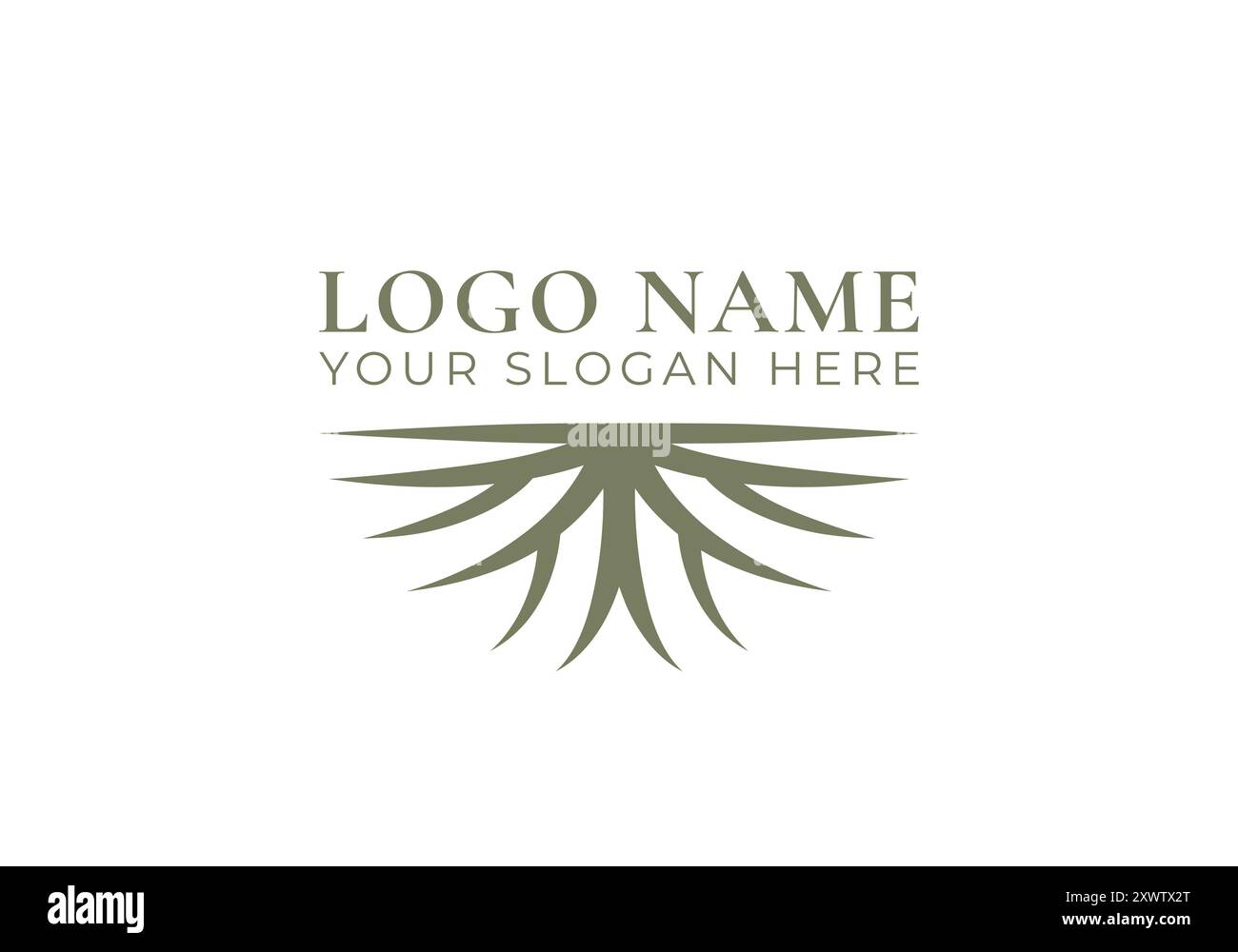 logo ground roots. Logo plant, botanical. Editable file Stock Vector ...