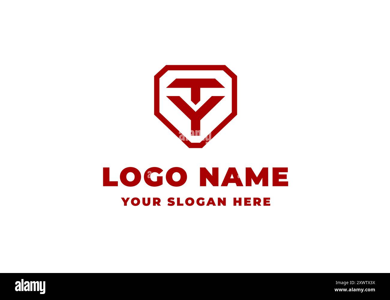 logo shield letter T and Y. logo Typography, bold, strong. Editable ...