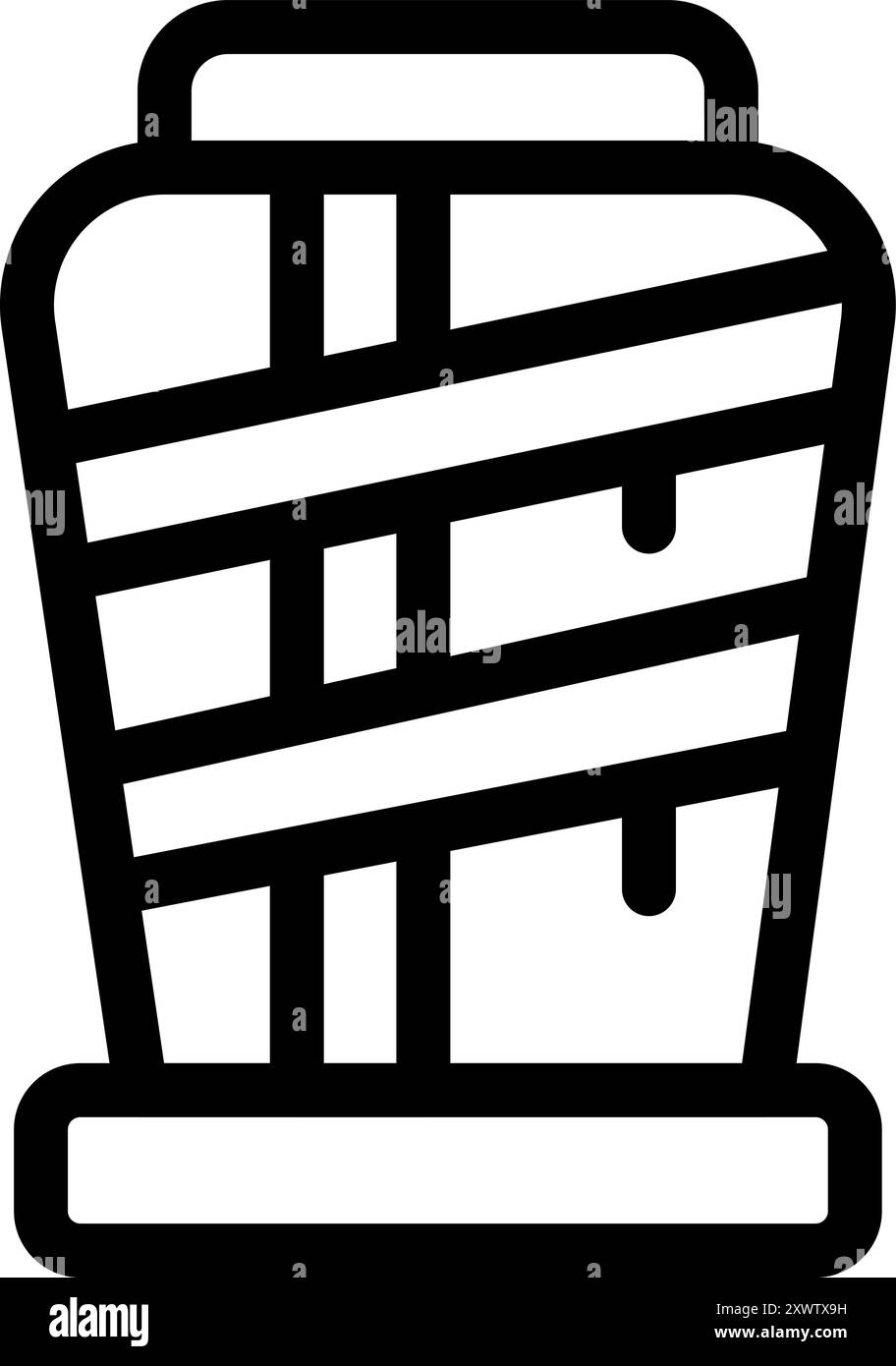 Simple vector icon of a shawarma, a popular middle eastern street food ...