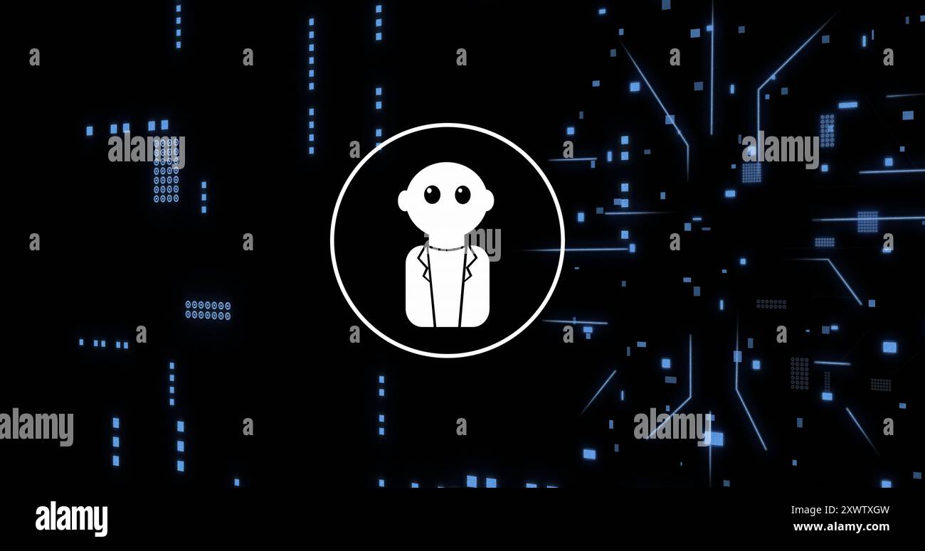 Image Of Ai Data Processing Over Chat Bot And Computer Circuit Board