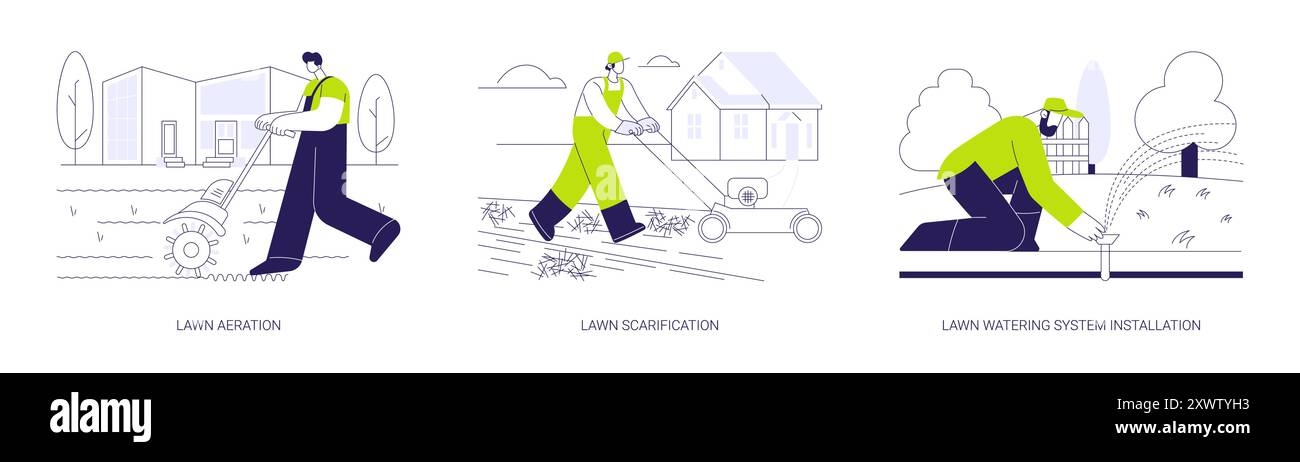 Lawn care illustrations hi-res stock photography and images - Alamy