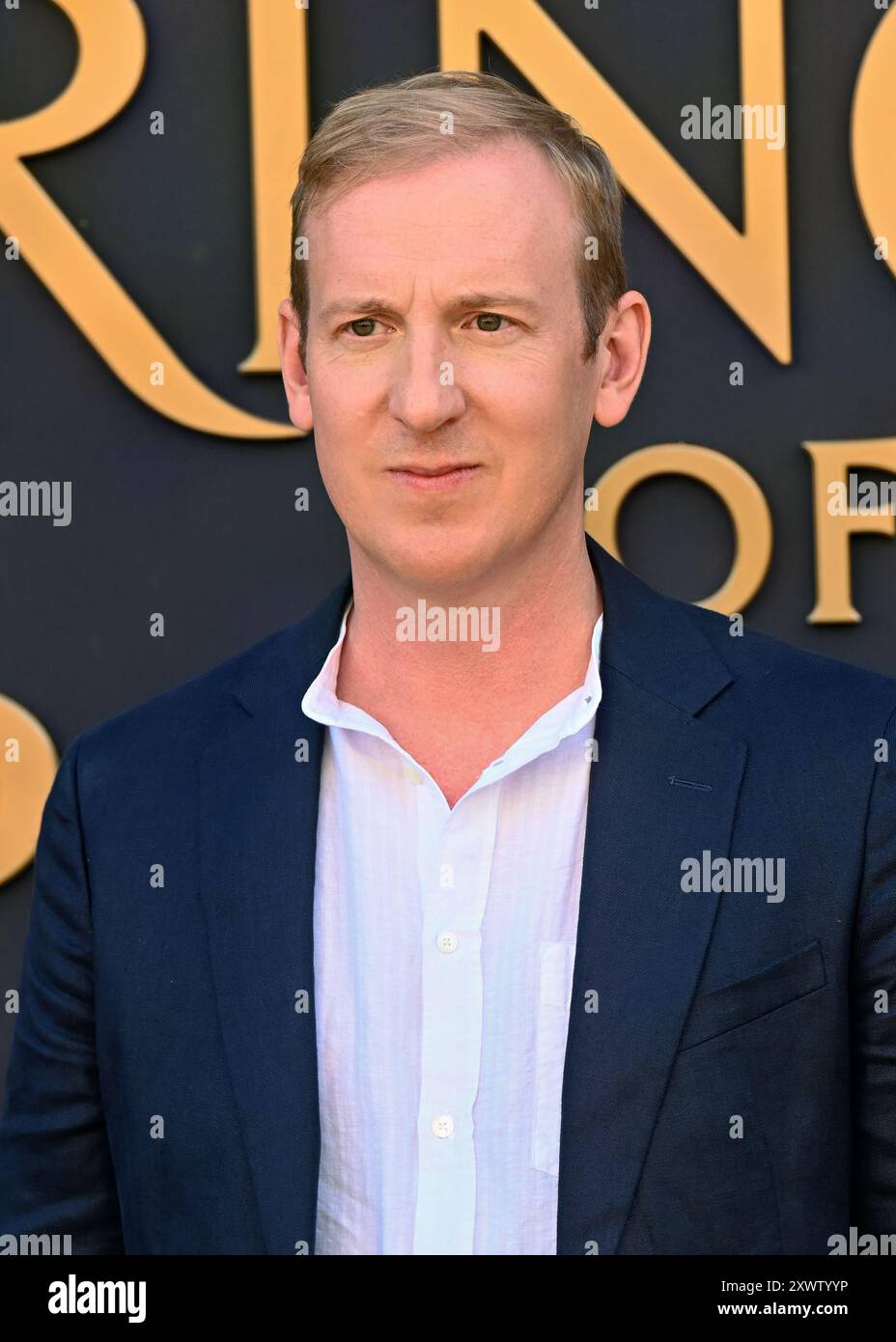 LONDON, UK. 20th Aug, 2024. Patrick Mckay attends the World premiere for The Lord of the Rings ...