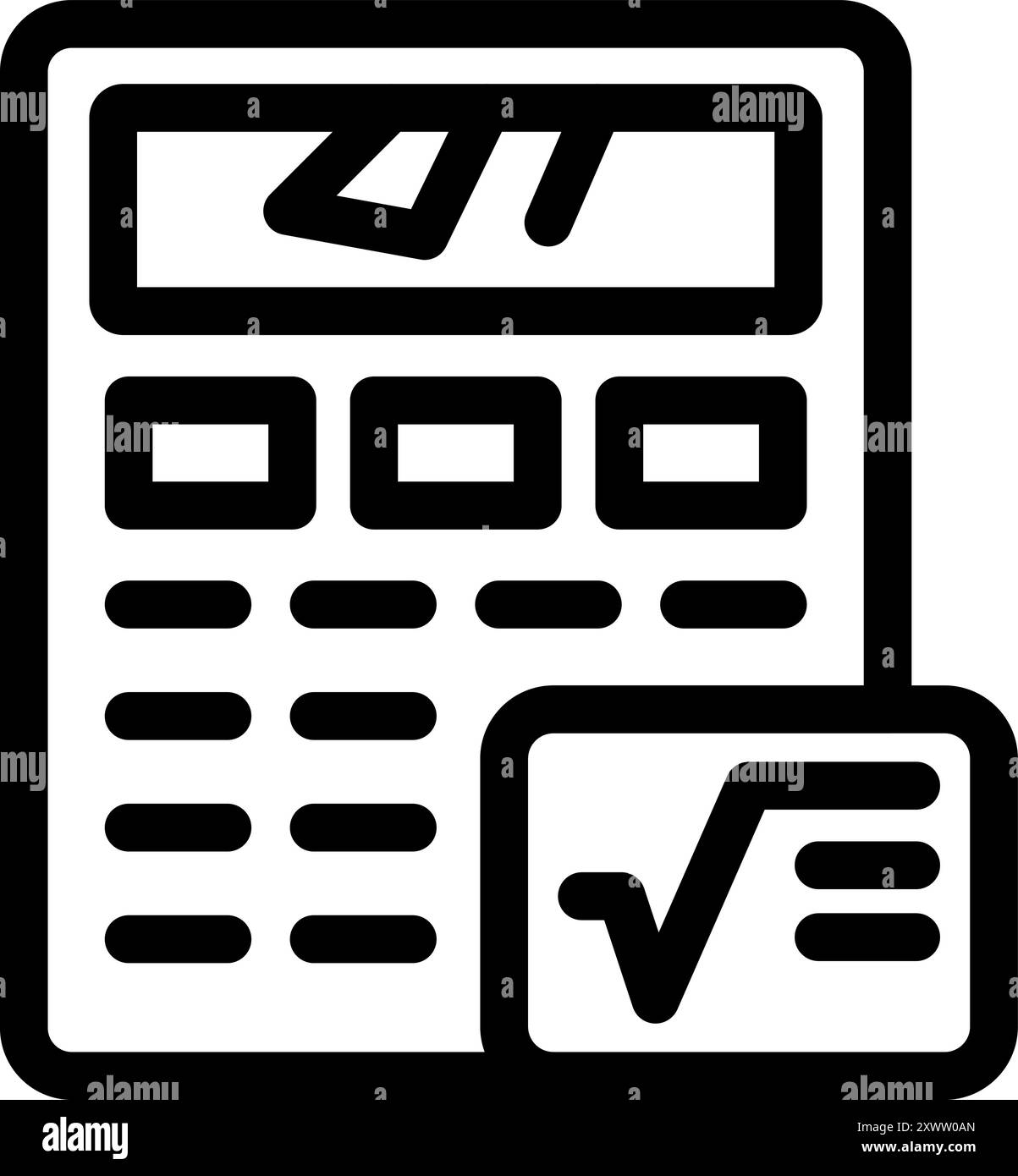 Calculator is showing the square root symbol, indicating a mathematical ...