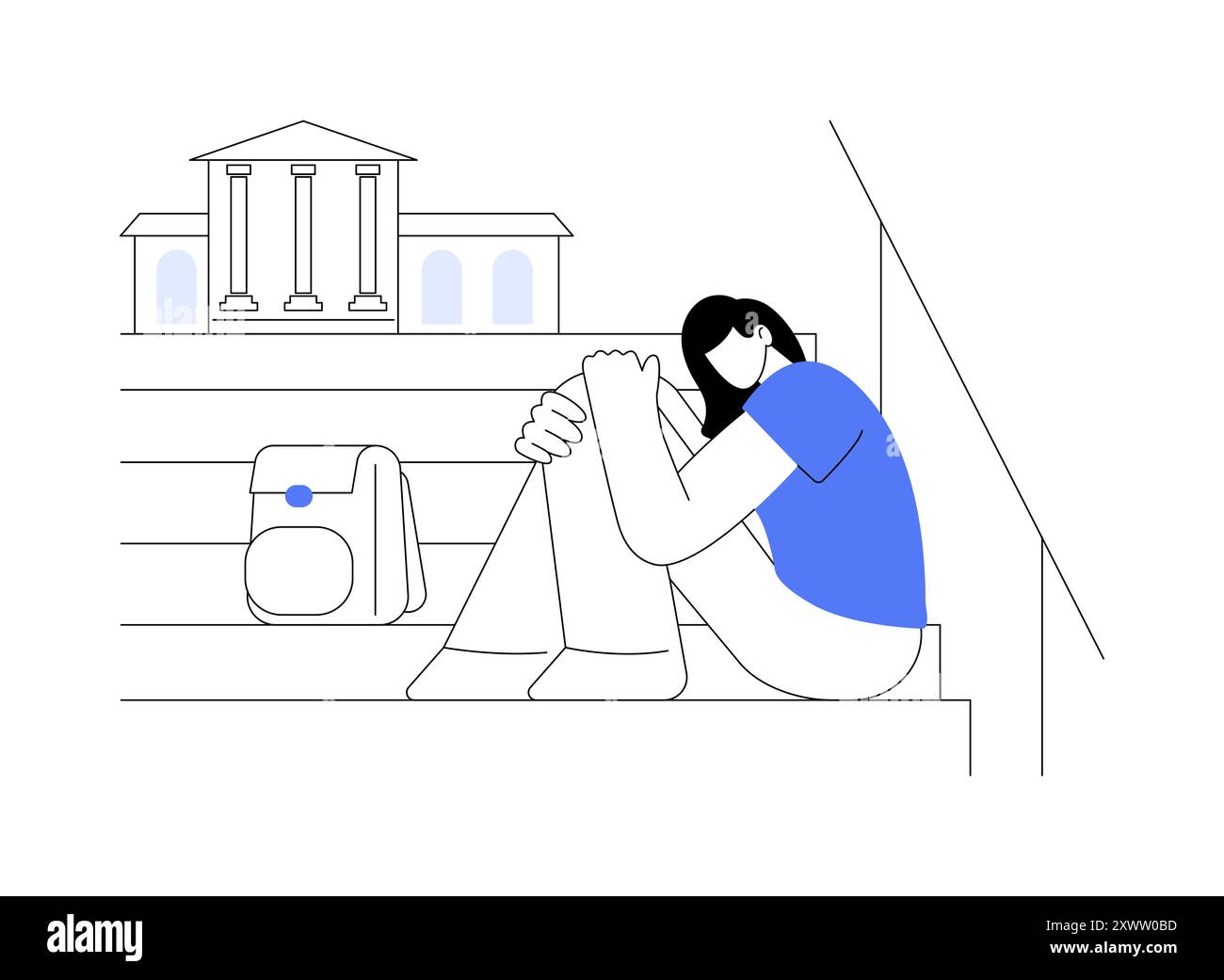 Missing friends isolated cartoon vector illustrations Stock Vector ...