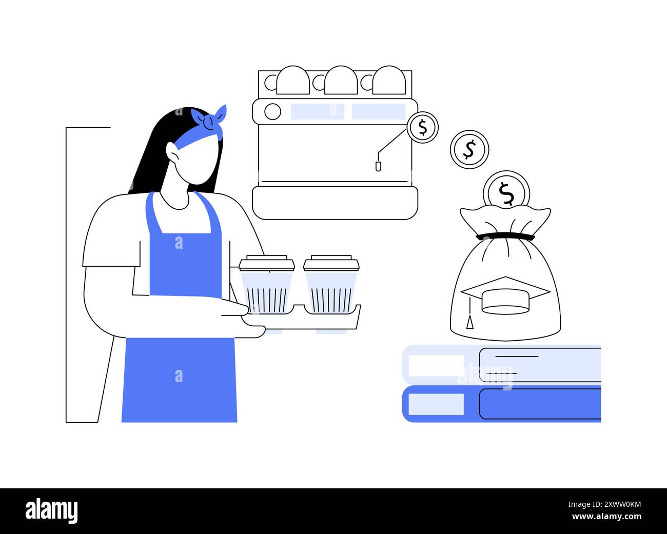 Student job isolated cartoon vector illustrations Stock Vector Image ...