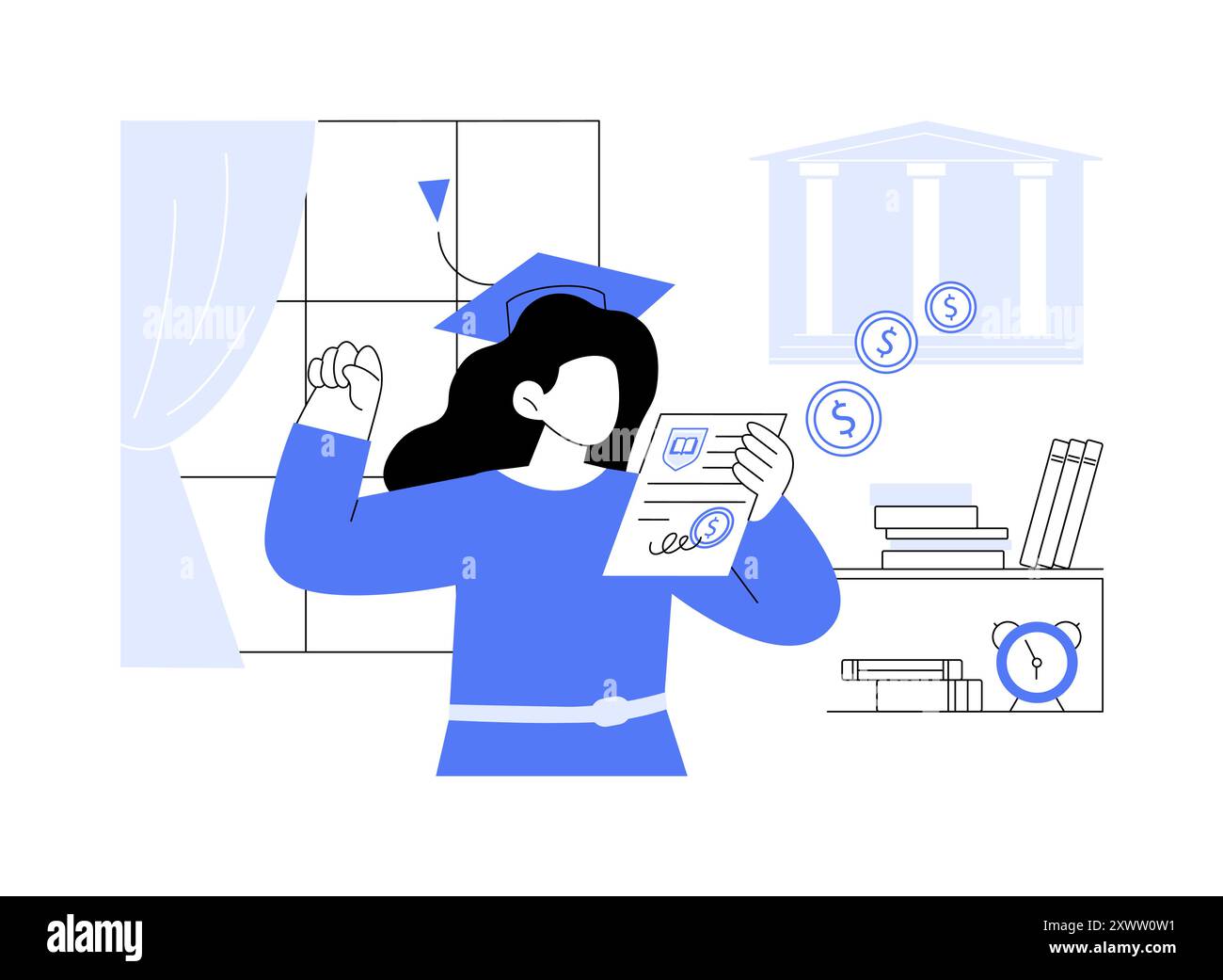 Approval letter isolated cartoon vector illustrations Stock Vector ...