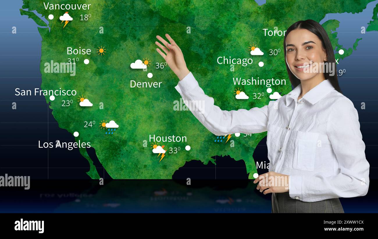 Weather forecaster america hi-res stock photography and images - Alamy