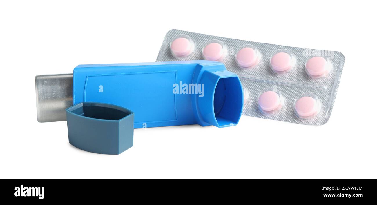 Asthma treatment inhaler hi-res stock photography and images - Alamy