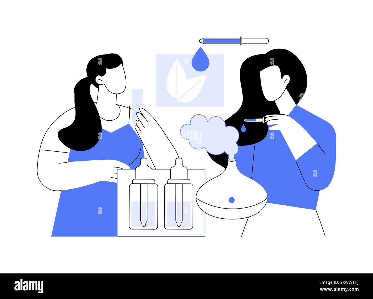 Essential oils specialist isolated cartoon vector illustrations Stock ...