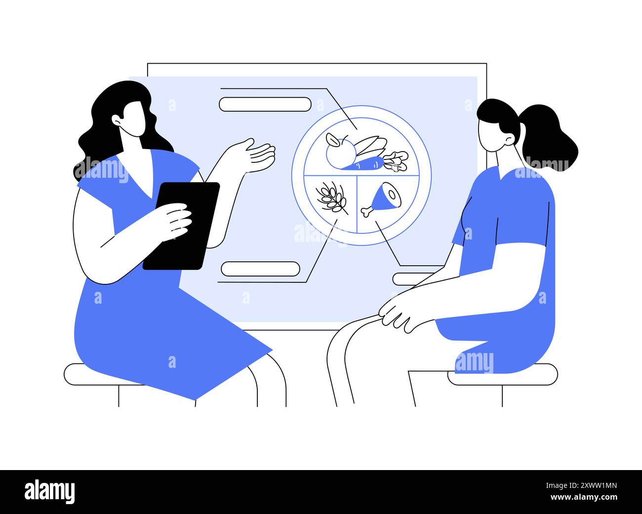 Nutritionist isolated cartoon vector illustrations Stock Vector Image ...