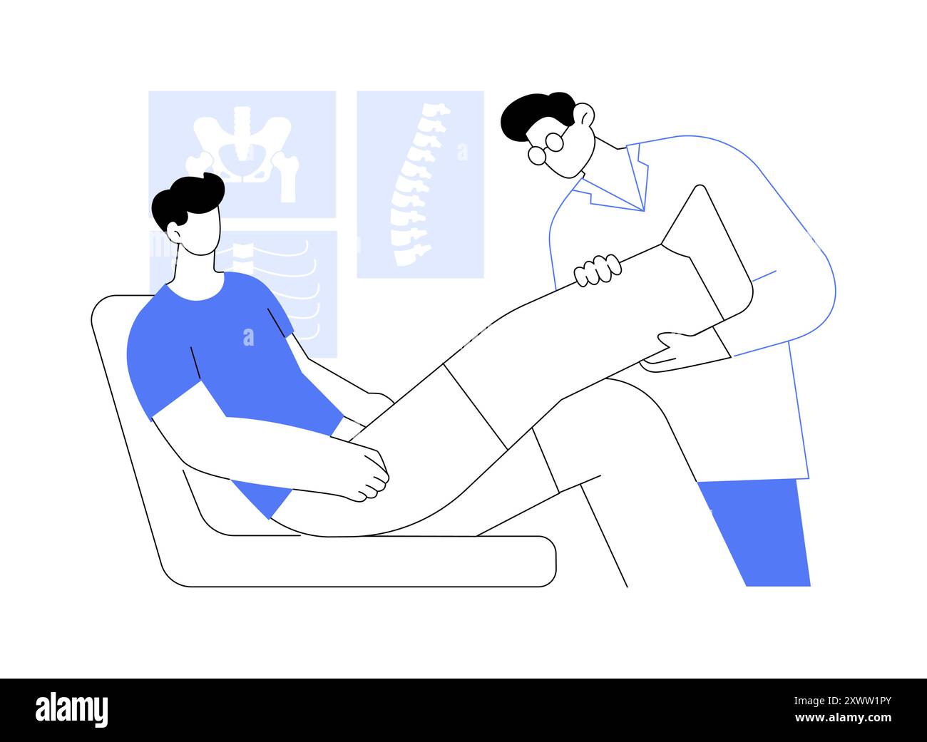 Osteopath isolated cartoon vector illustrations Stock Vector Image ...