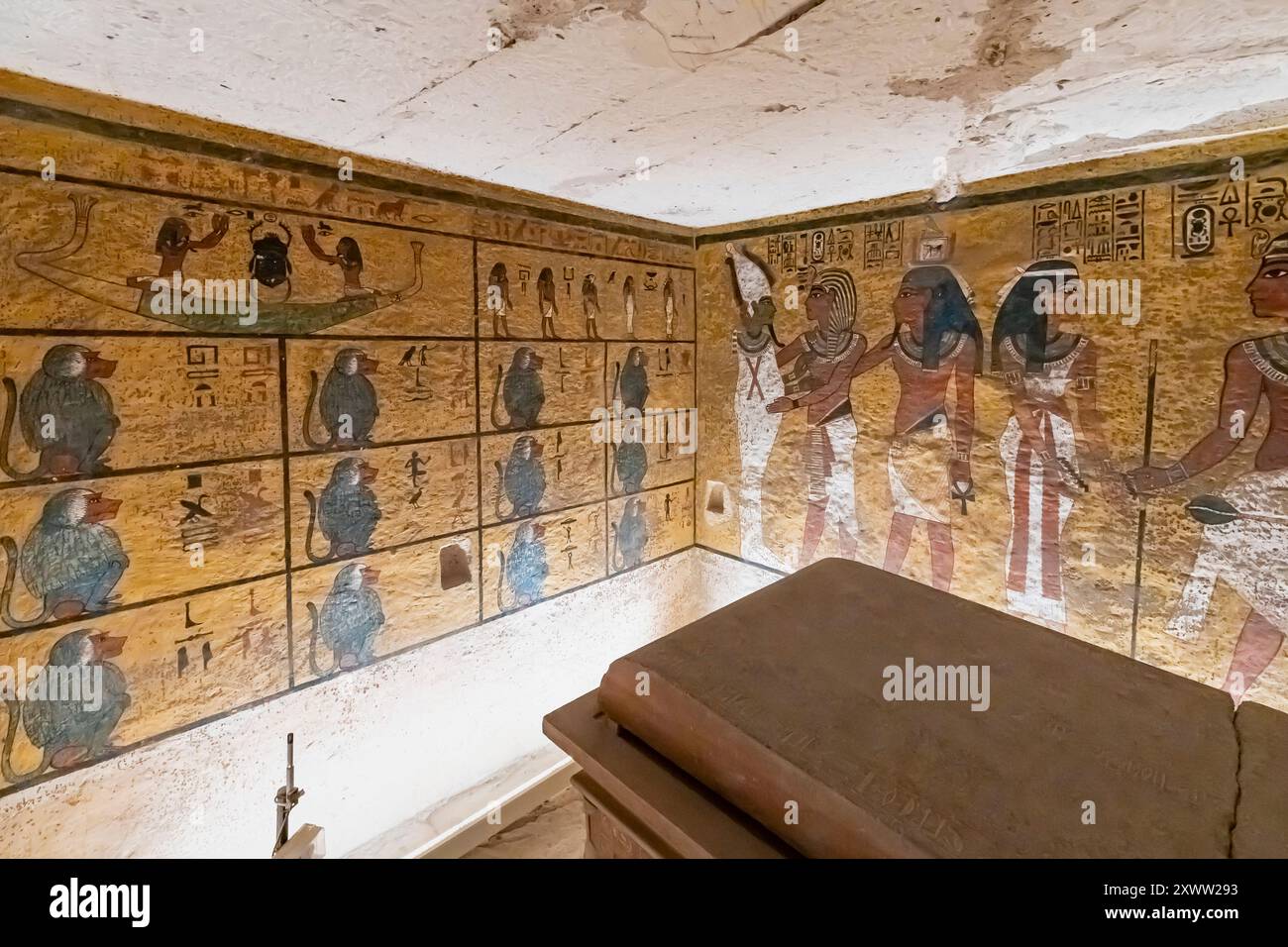 Valley of the Kings, kings valley, tomb of Tutankhamun(KV62), mural ...