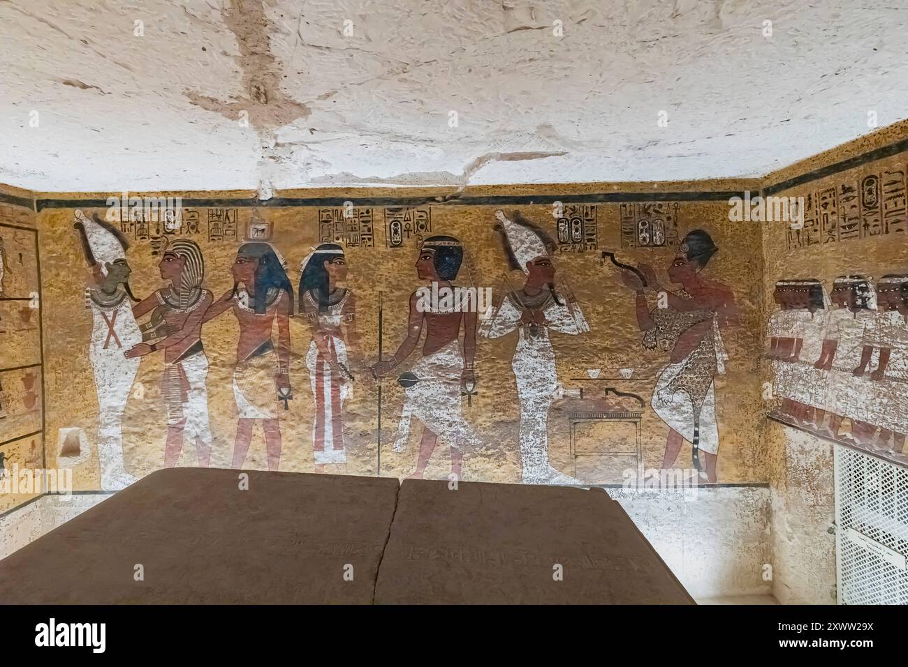 Valley of the Kings, kings valley, tomb of Tutankhamun(KV62), mural paintings, Luxor, Egypt ...