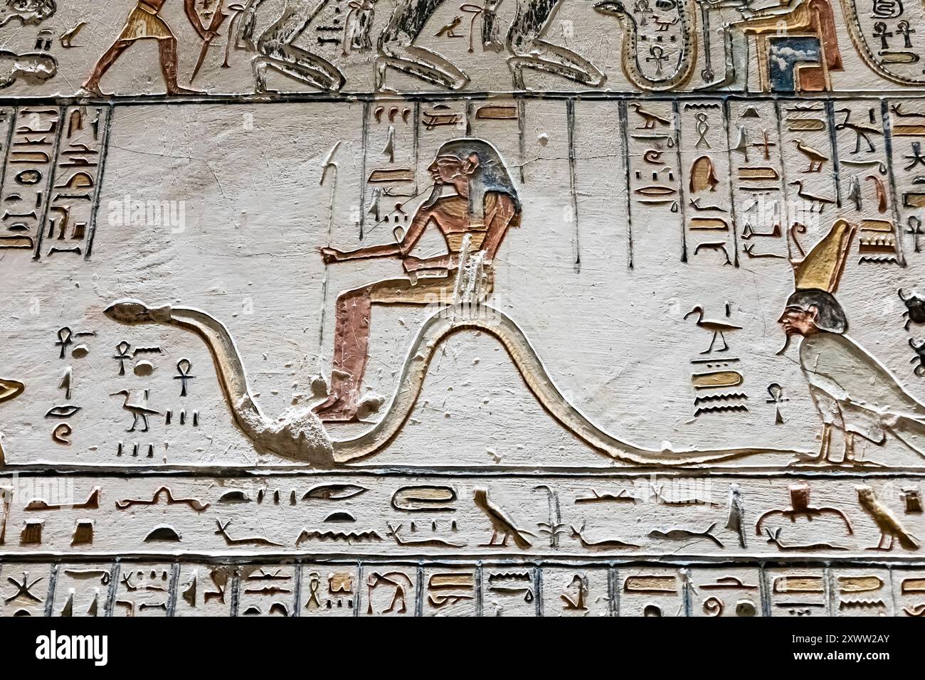 Valley of the Kings, kings valley, mural paintings of KV9 tomb, Pharaoh ...