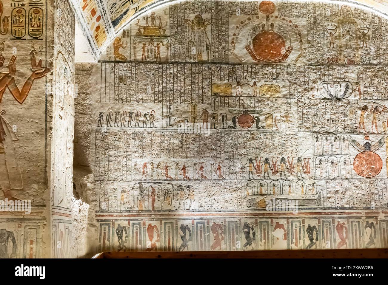 Valley of the Kings, kings valley, mural paintings of KV9 tomb, Pharaoh ...