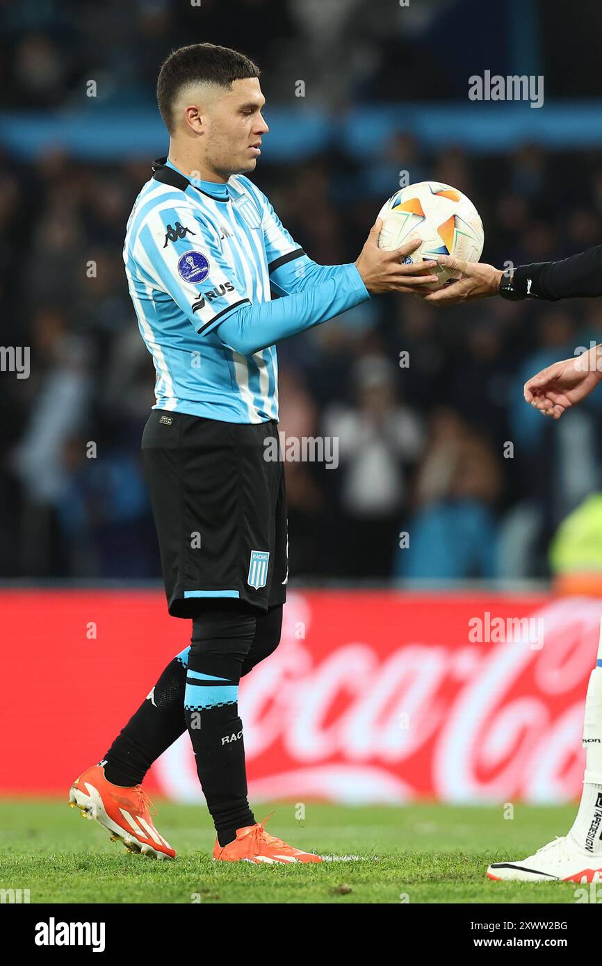 Racing Club's Colombian midfielder Juan Fernando Quintero receive the ...