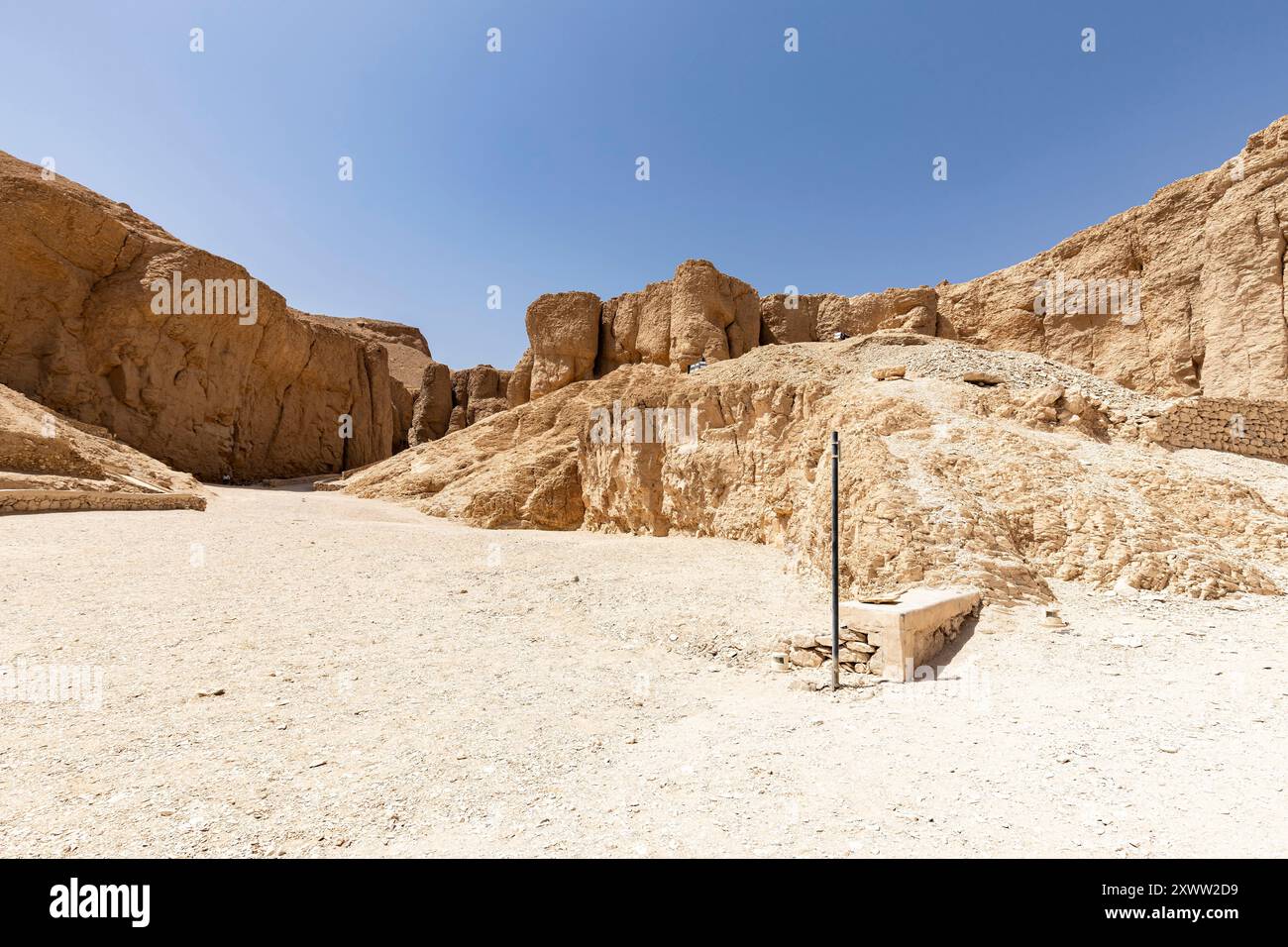 Valley of the Kings, kings valley, rock mountains with cliff, west bank ...