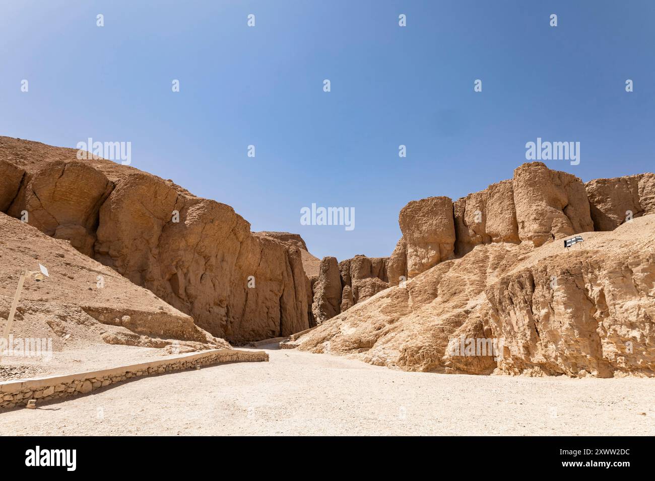 Valley of the Kings, kings valley, rock mountains with cliff, west bank ...