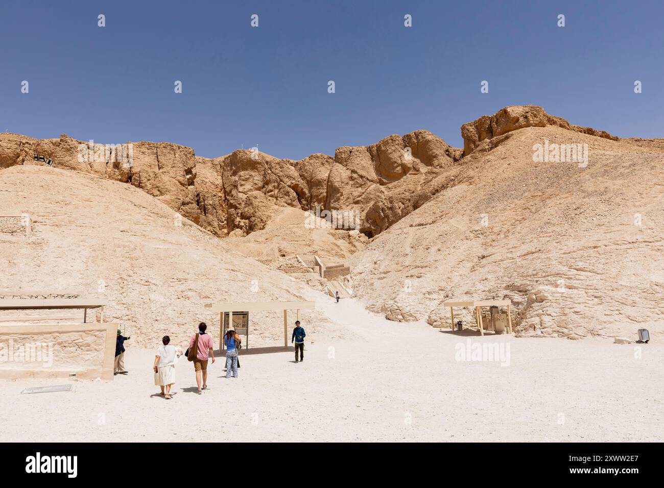 Valley of the Kings, kings valley, rock mountains with cliff, west bank ...