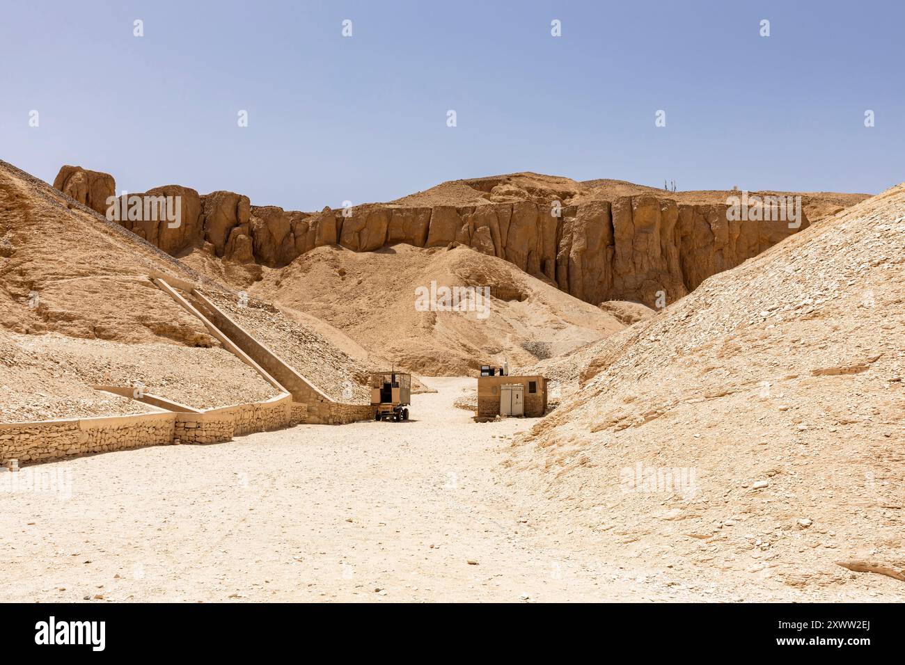 Valley of the Kings, kings valley, rock mountains with cliff, west bank ...