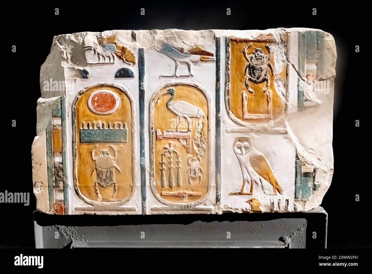 Luxor museum, Carved cartouche of King Thutmose III(Tuthmosis III ...