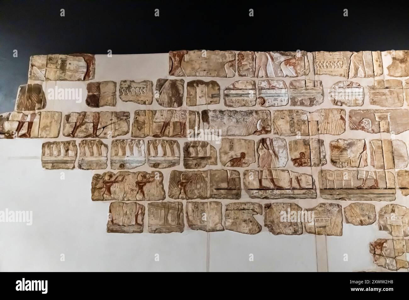 Luxor museum, Wall of king Amenhotep IV(Akhenaten), from Karnak and ...
