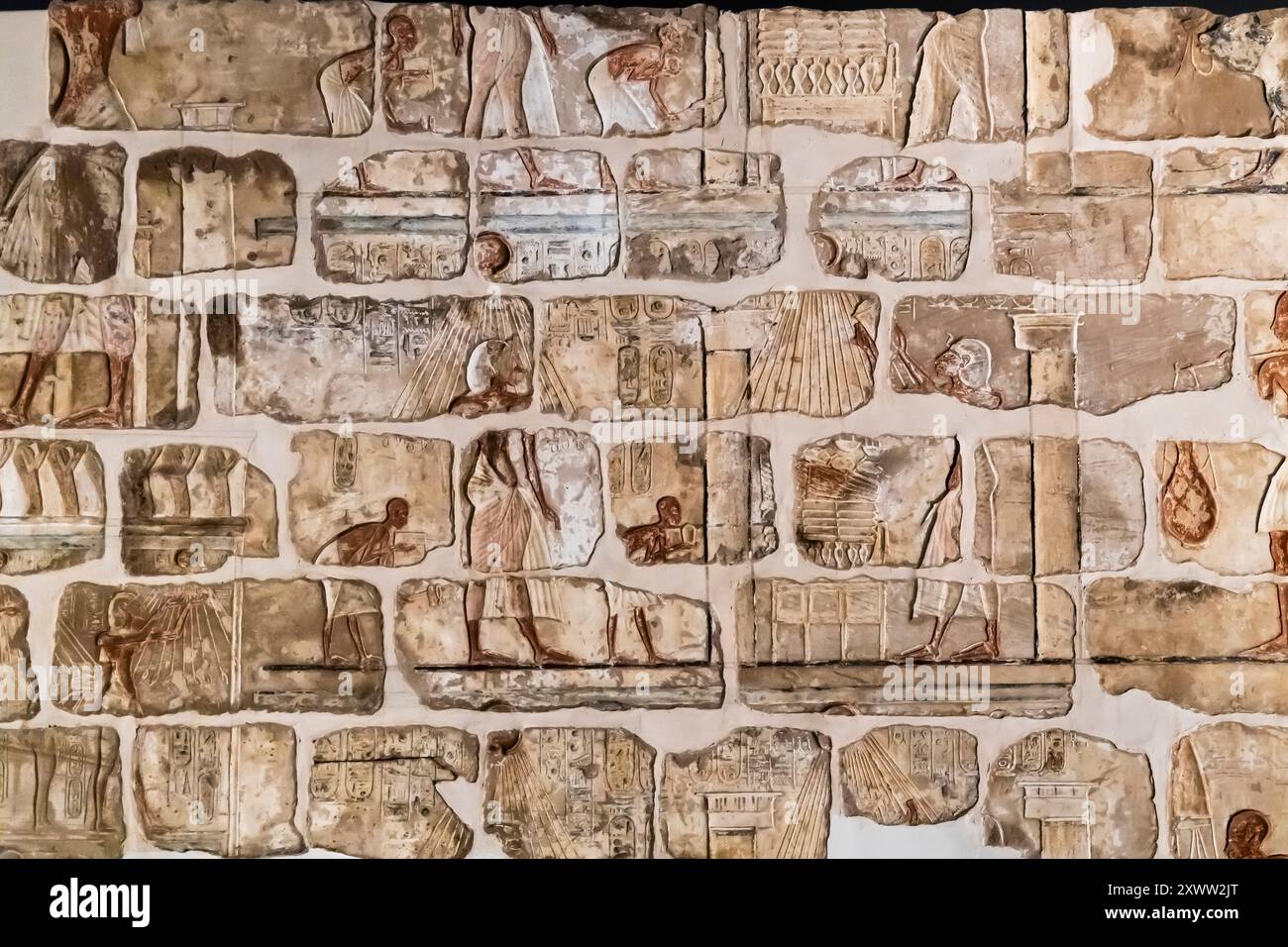 Luxor museum, Wall of king Amenhotep IV(Akhenaten), from Karnak and ...