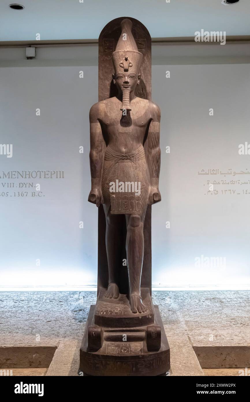 Luxor museum, standing statue of King Amenhotep III(Amenophis III ...