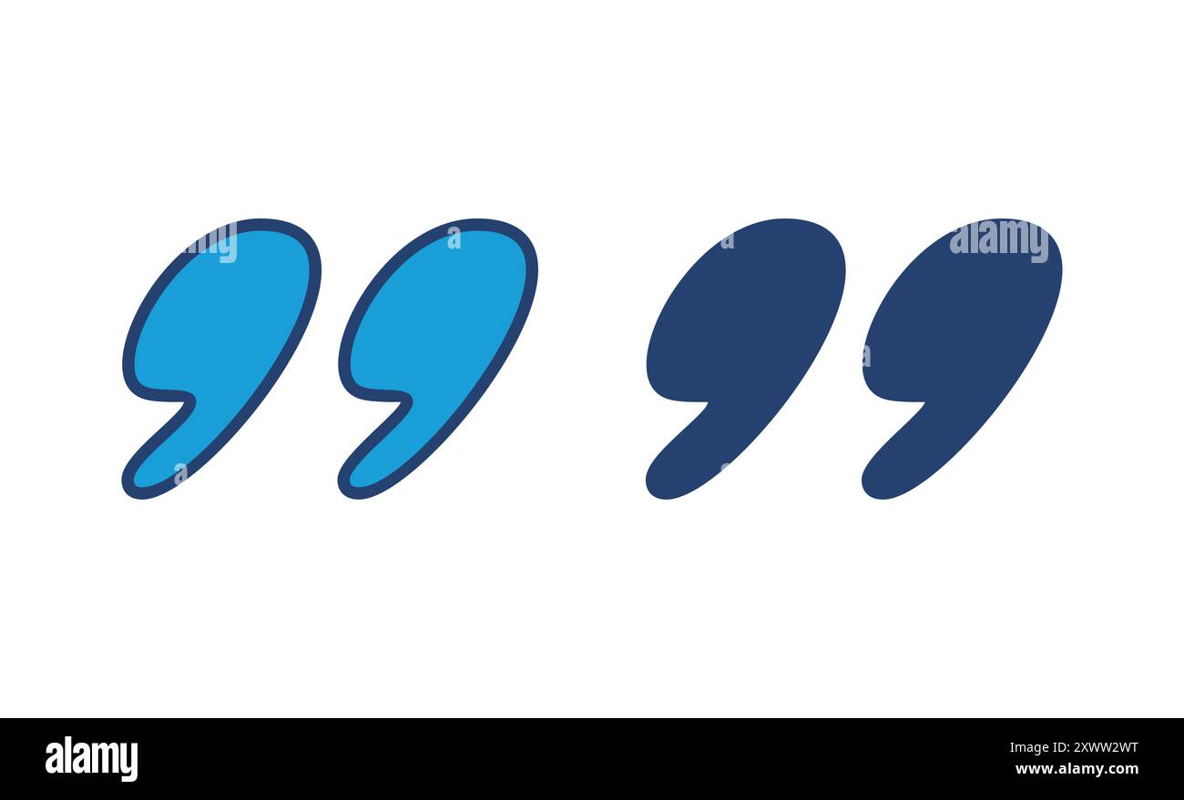 Quote icon vector. Quotation mark symbol Stock Vector Image & Art - Alamy