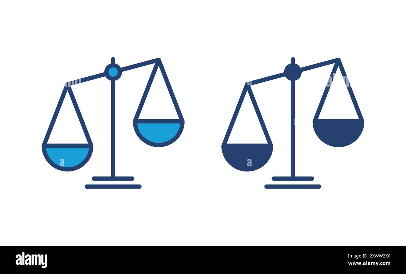 Scales icon vector. Law scale icon. Scales vector icon. Justice Stock ...